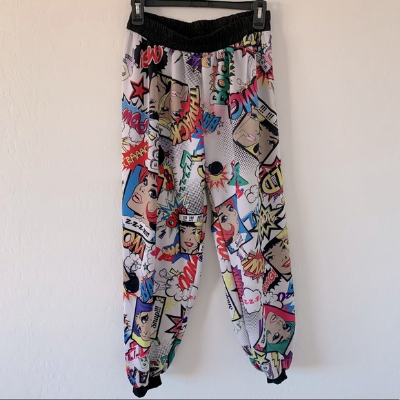 Blush | Pants & Jumpsuits | Blush Comic Pop Art Print Jogger Pants ...